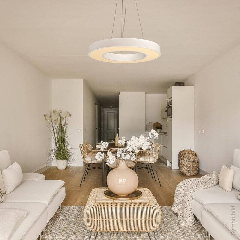 LED lubų šviestuvas, 36W, baltas, apvalus, šilta balta šviesa - LEDlumina